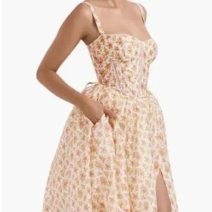 House of CB | Dresses | House Of Cb Kelly Floral Print Corset Dress ...